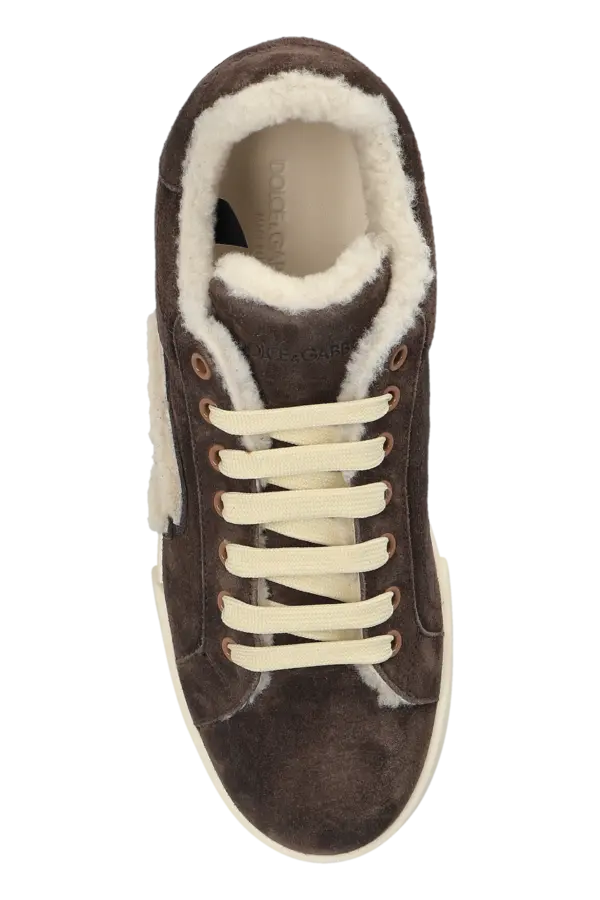 Dolce & Gabbana Portofino Suede Low Top Sneakers