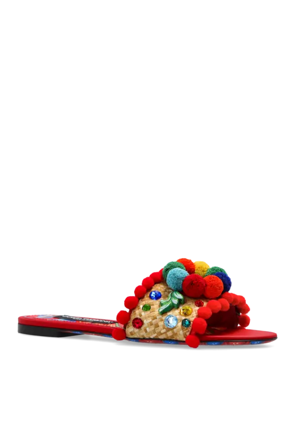 Dolce & Gabbana Slides With Colorful Appliqués