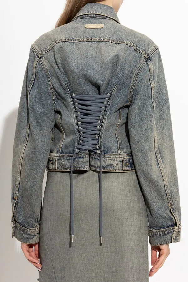 Alexander McQueen Denim Jacket With A 'vintage' Effect