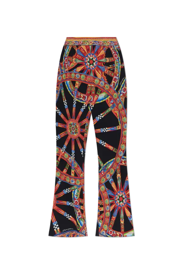 Dolce & Gabbana Pants With 'carretto' Print - Multicolour