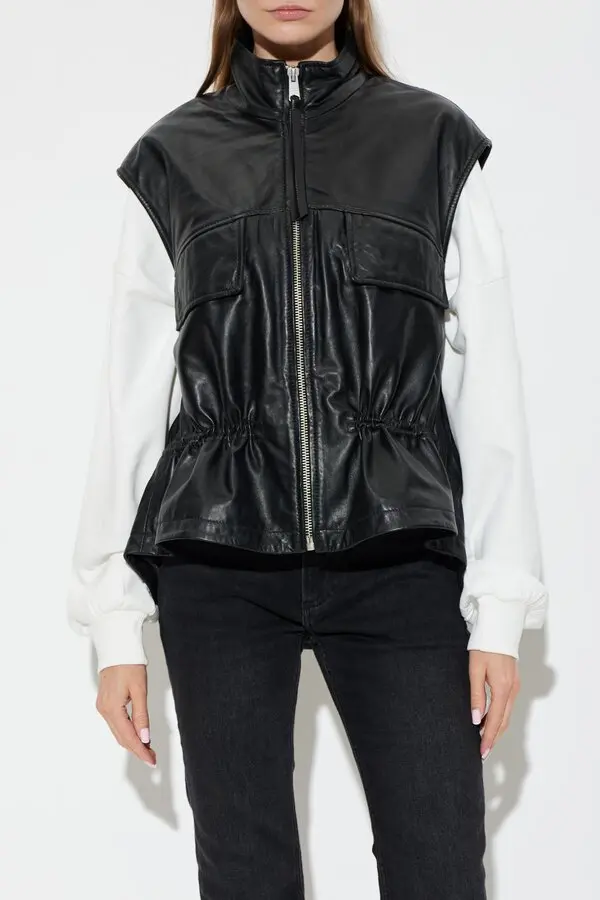 ALLSAINTS Leather Vest ‘flor
