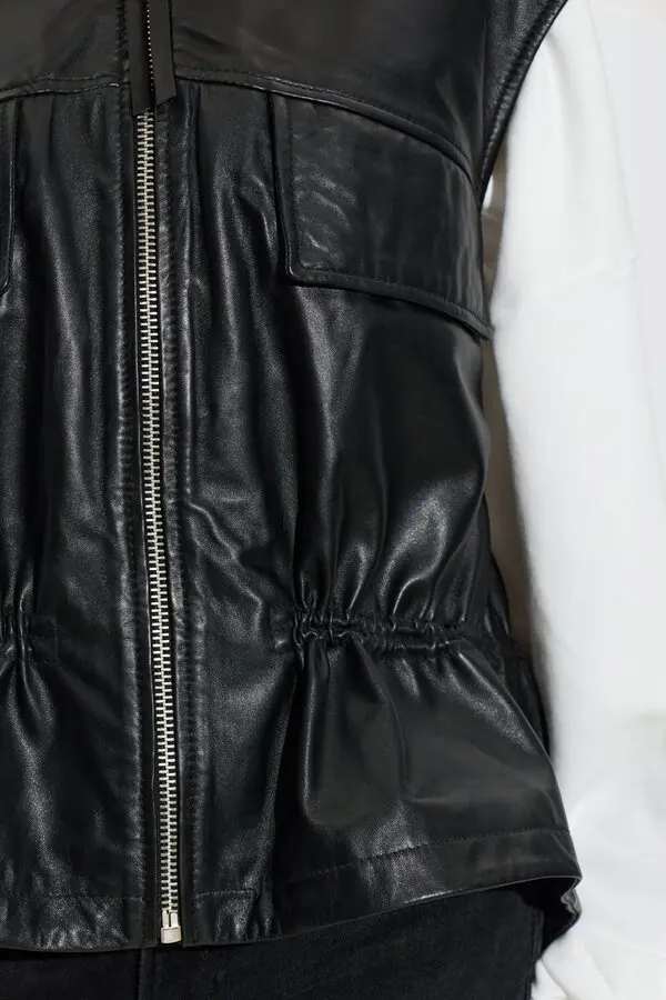 ALLSAINTS Leather Vest ‘flor