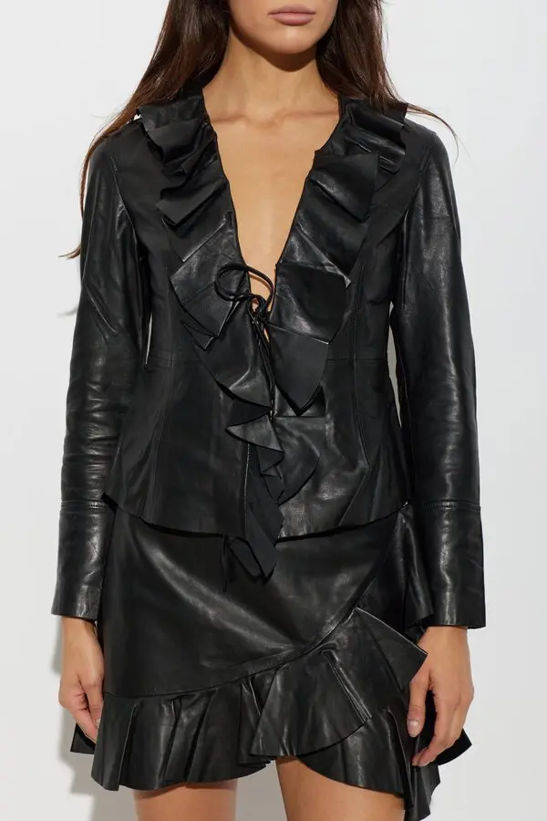 ALLSAINTS Leather Shirt ‘luana