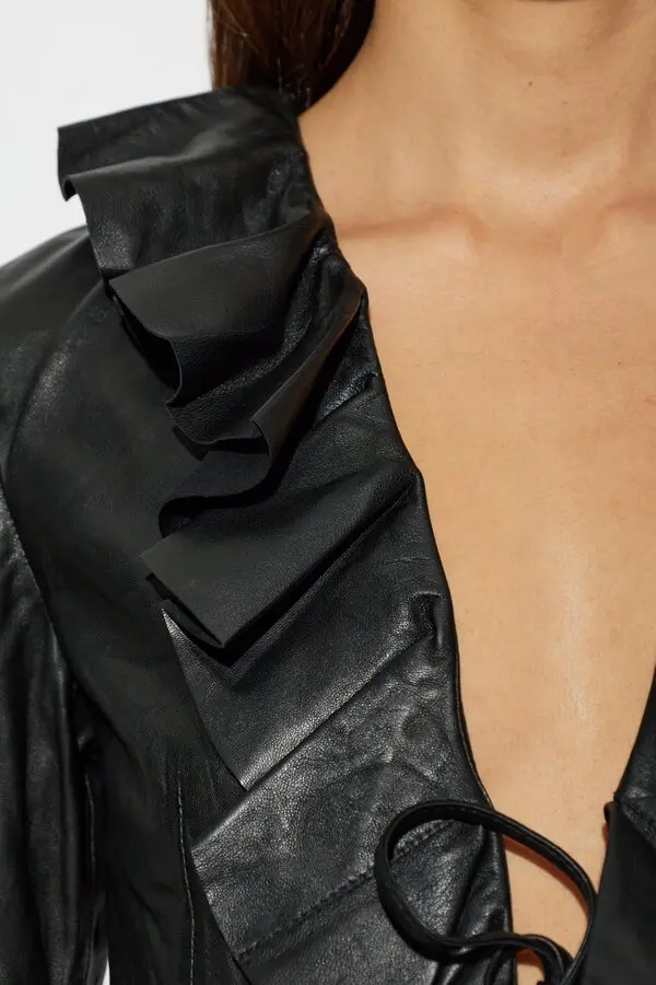 ALLSAINTS Leather Shirt ‘luana