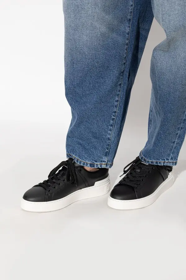Balmain B-court Leather Sneakers - Black