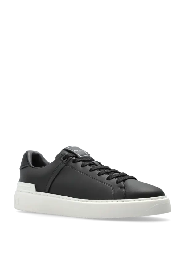 Balmain B-court Leather Sneakers - Black
