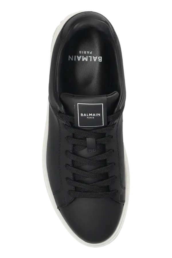 Balmain B-court Leather Sneakers - Black