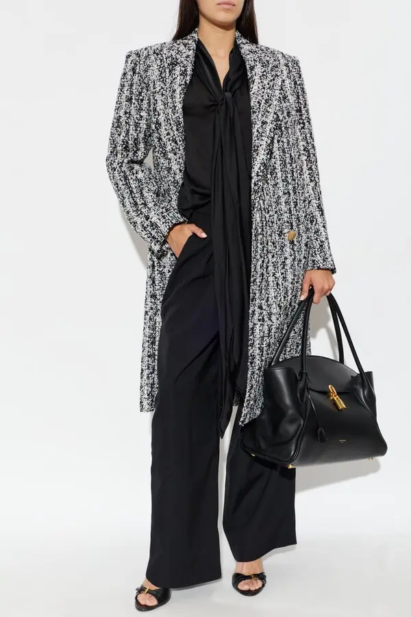 Balmain Silk Shirt With Decorative Scarf