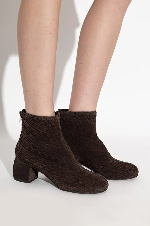 Agl Suede Heeled Ankle Boots `tina Woven