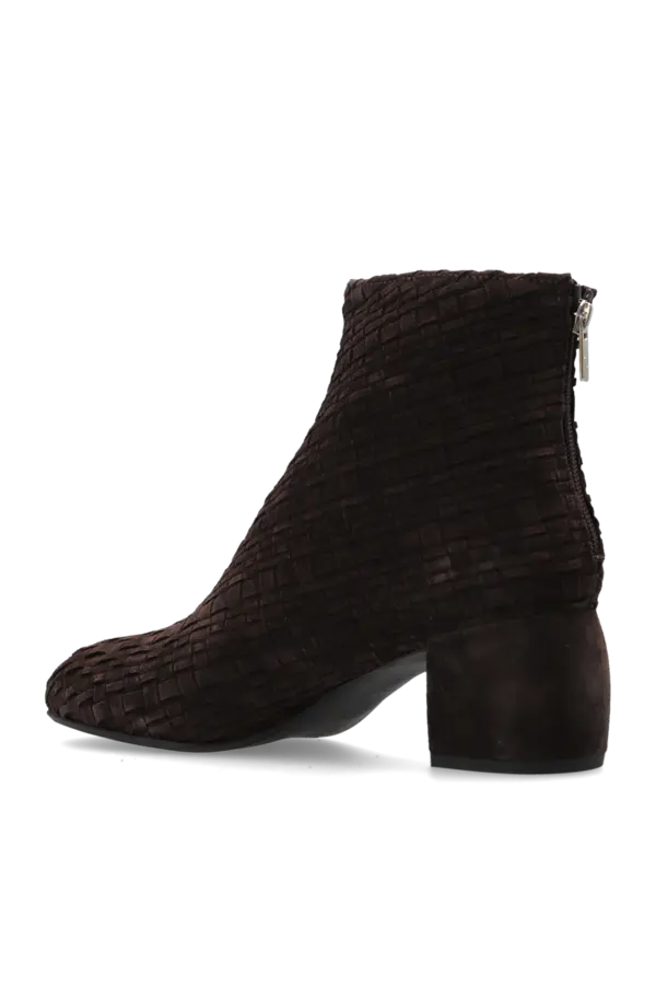 Agl Suede Heeled Ankle Boots `tina Woven