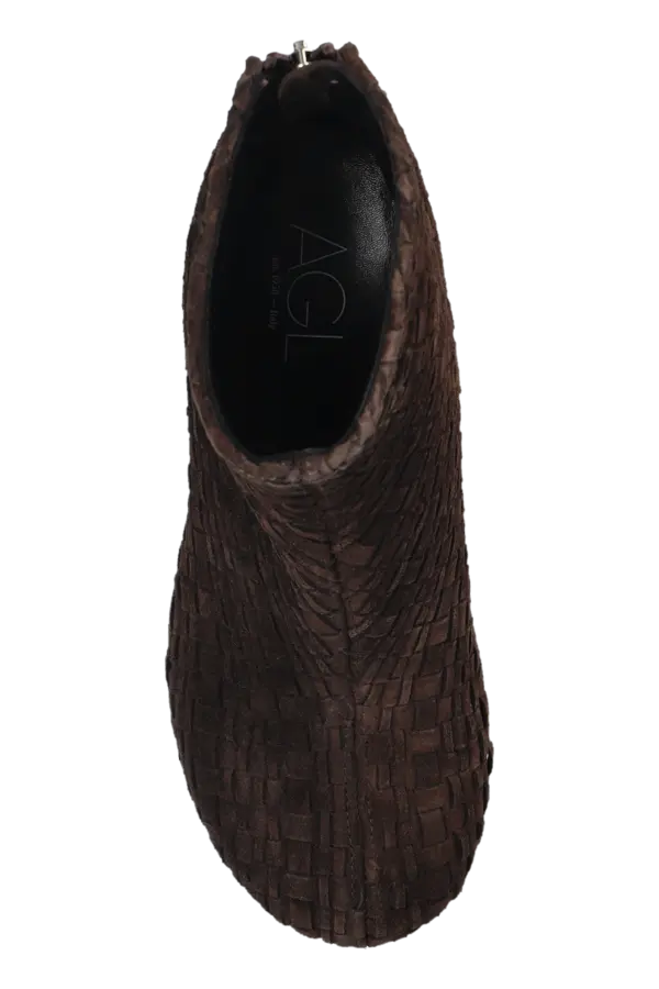 Agl Suede Heeled Ankle Boots `tina Woven