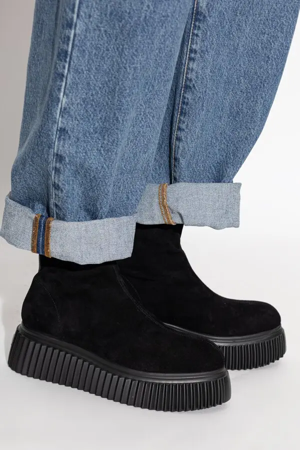 Agl Suede Platform Ankle Boots "mirabel