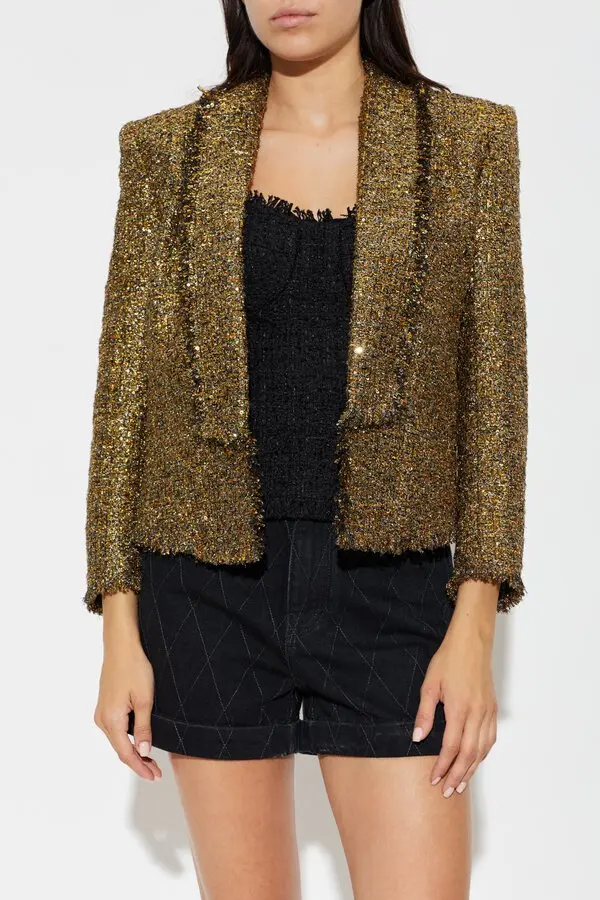 Balmain Tweed Blazer With Sequins