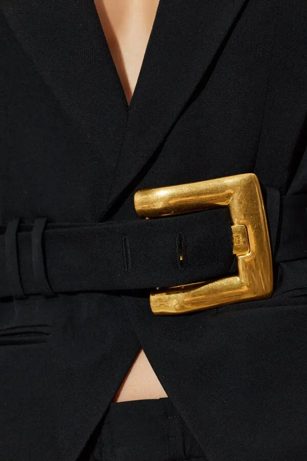 Balmain Wool Blazer With Belt