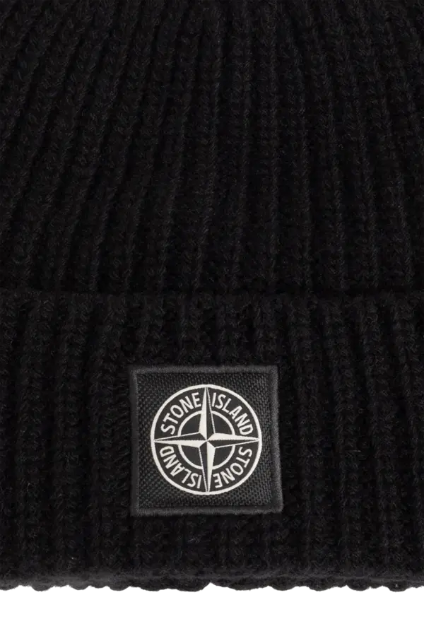 Stone Island Wool Beanie With Patch