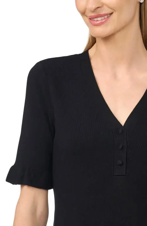 CECE DUPRAZ V-neck Elbow Sleeve Sweater