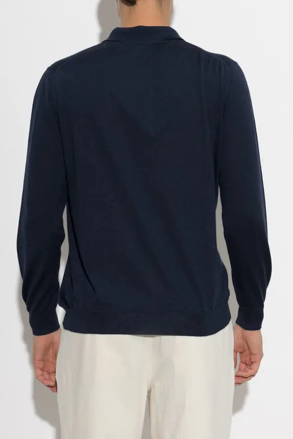 Kiton Cashmere Long-sleeve Polo