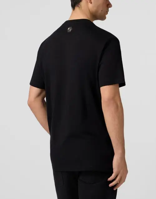 Philipp Plein Round Neck T-shirt Little Devil Crystal - Black