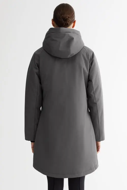 OROLAY Mid-length Windproof Parka Coat - Gray