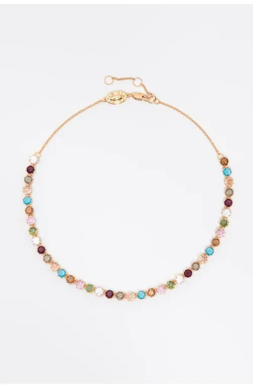 Bimba Y Lola Chain Crystal Necklace - Gold