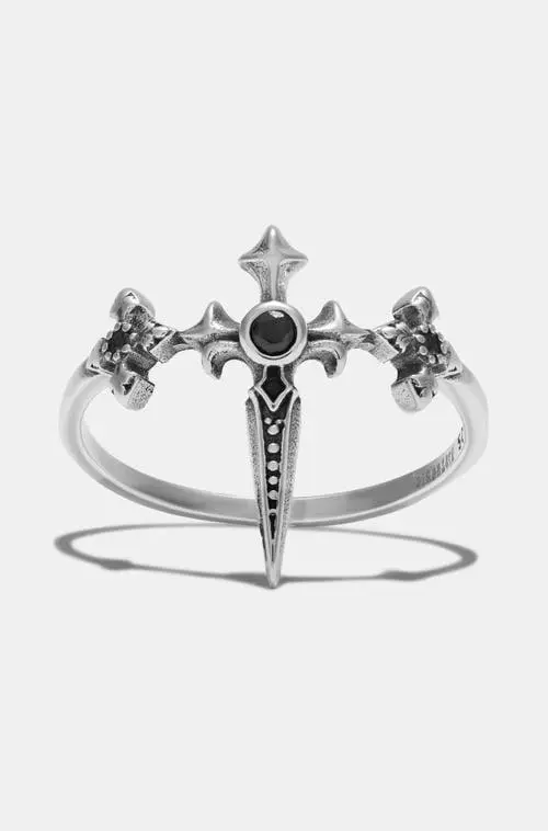 DISTURBIA Sculptural Sterling Spinel Ring