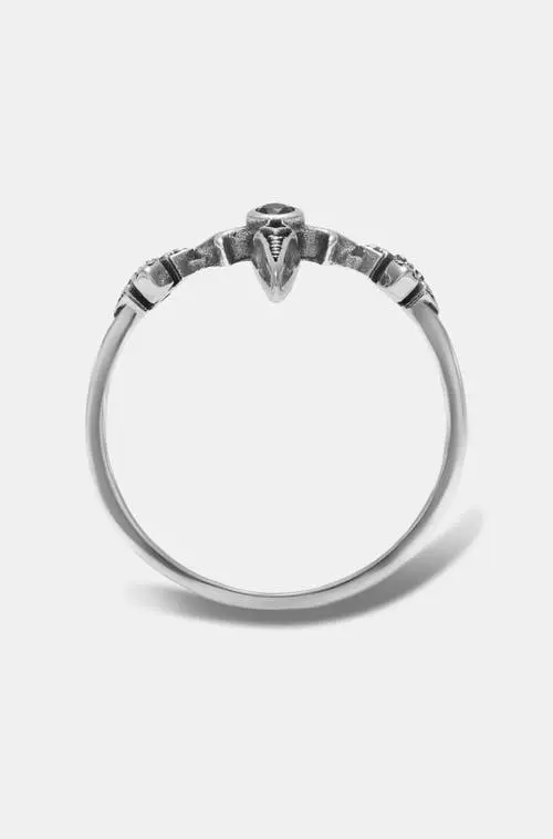DISTURBIA Sculptural Sterling Spinel Ring