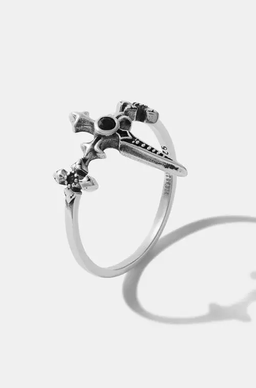 DISTURBIA Sculptural Sterling Spinel Ring