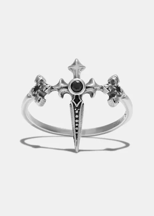 DISTURBIA Sculptural Sterling Spinel Ring