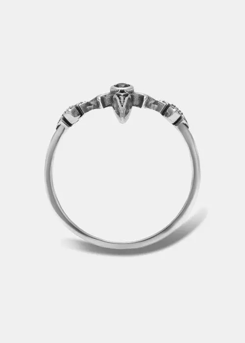 DISTURBIA Sculptural Sterling Spinel Ring