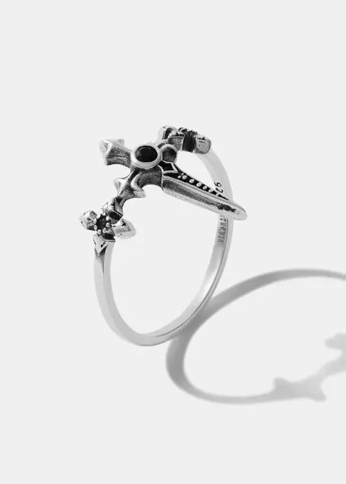 DISTURBIA Sculptural Sterling Spinel Ring