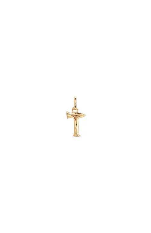 UNODE50 18k -plated Letter T Charm - Gold
