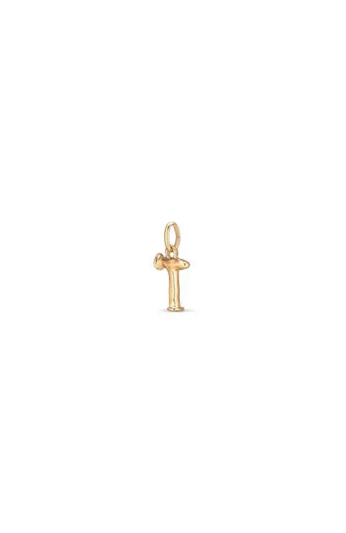 UNODE50 18k -plated Letter T Charm