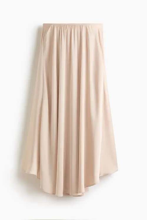 H&m Satin Maxi Skirt