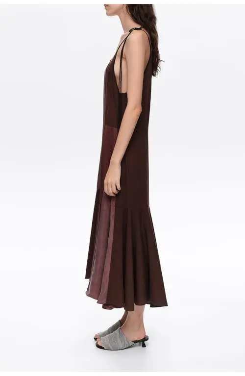 Bimba Y Lola Fluid Patchwork Strappy Dress