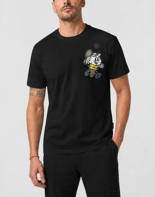 Philipp Plein Round Neck T-shirt Gelato Monsters - Black