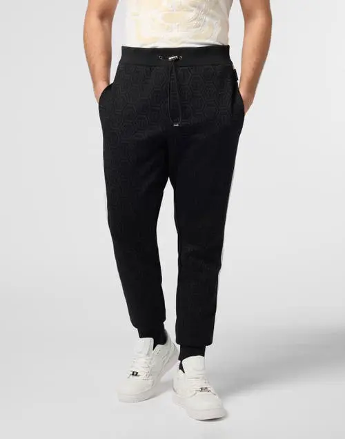 Philipp Plein Tracksuit Joggers Jacquard Monogram - Black