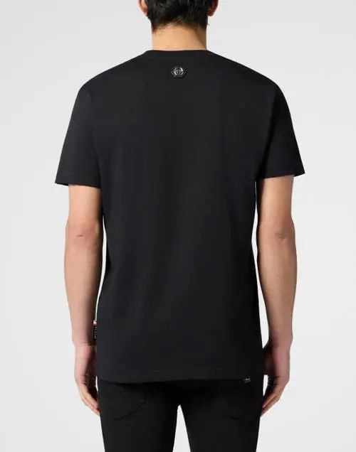 Philipp Plein Round Neck T-shirt Glitter Skull - Black