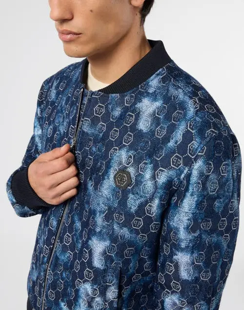 Philipp Plein Jacquard Denim Bomber Monogram
