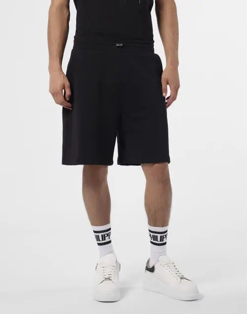 Philipp Plein Fleece Shorts Basic - Black