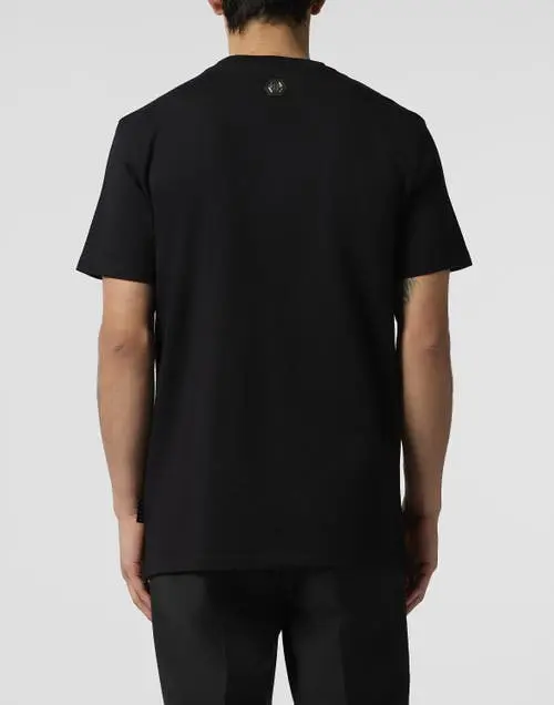 Philipp Plein Round Neck T-shirt Chrome Skull Stones