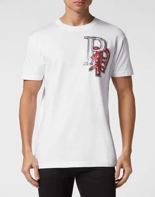 Philipp Plein T-shirt Round Neck Ss Skully Gang - White