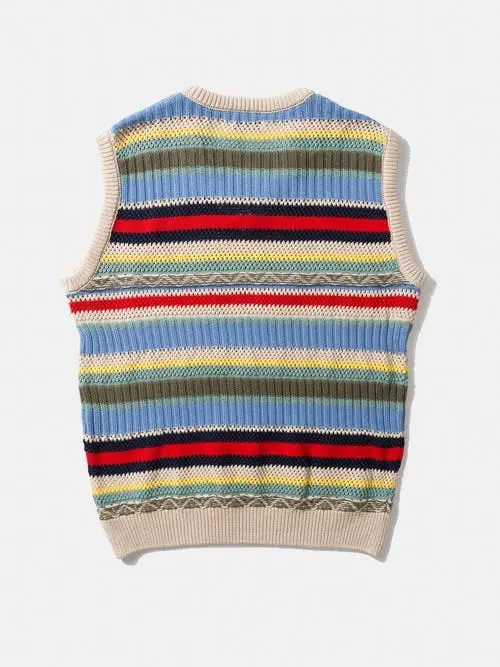 EDMMOND STUDIOS Striped Knitted Vest