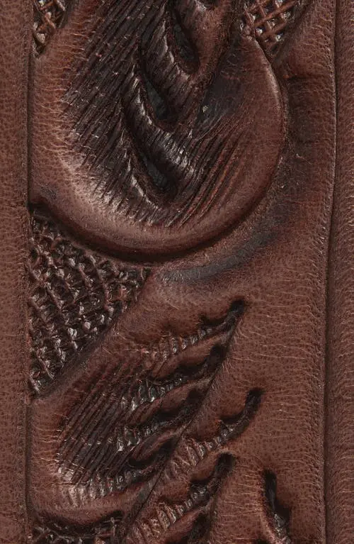 Double Rl Coleman Tooled Leather Belt