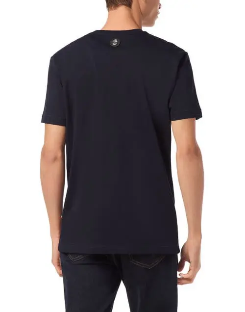 BILLIONAIRE T-shirt Round Neck Ss Crest Baroque - Darkblue