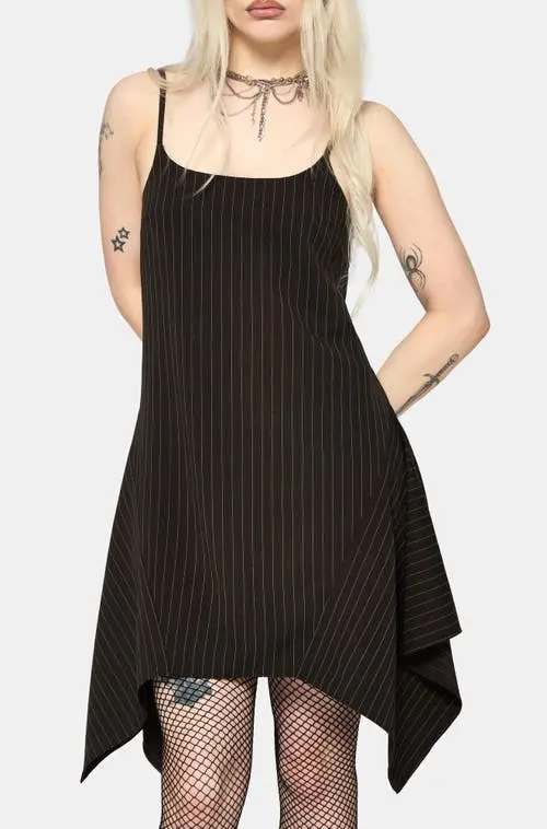 DISTURBIA Alecto Pinstripe Mini Dress