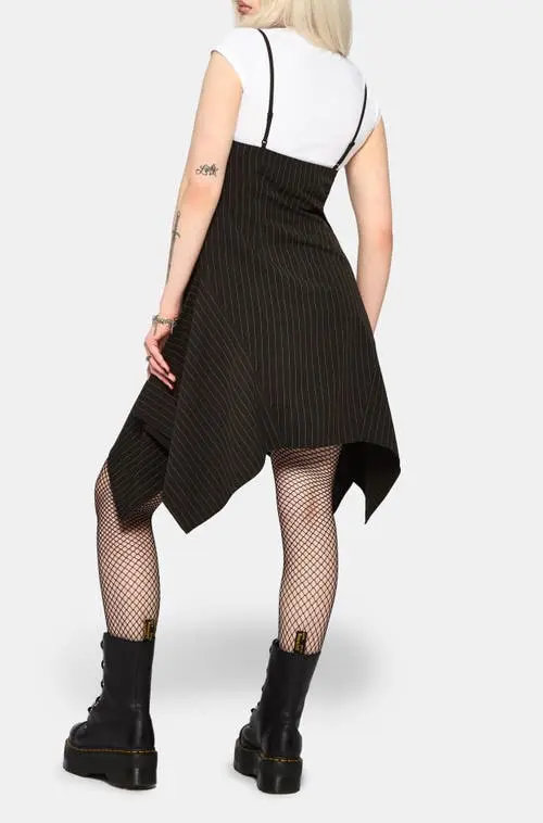 DISTURBIA Alecto Pinstripe Mini Dress