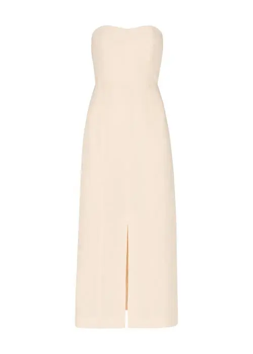 Whistles Bandeau Front Slit Midi Dress