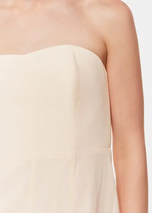 Whistles Bandeau Front Slit Midi Dress