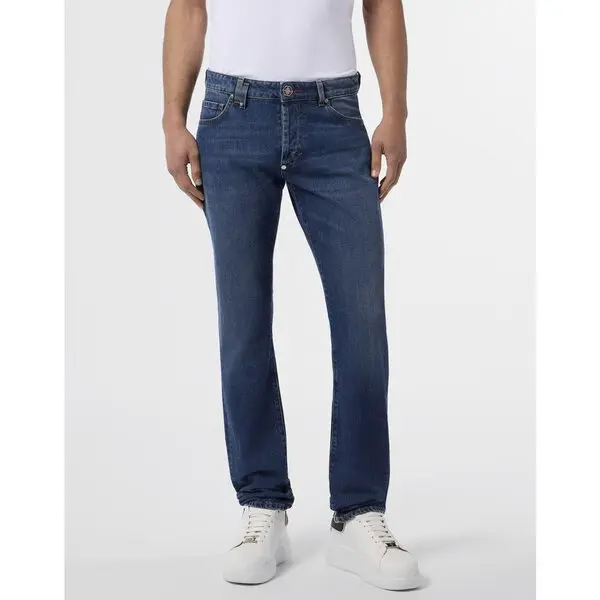 Philipp Plein Basic Straight Cut Jeans - Arizonablue