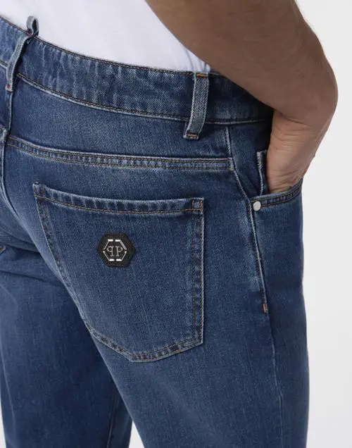 Philipp Plein Basic Straight Cut Jeans - Arizonablue